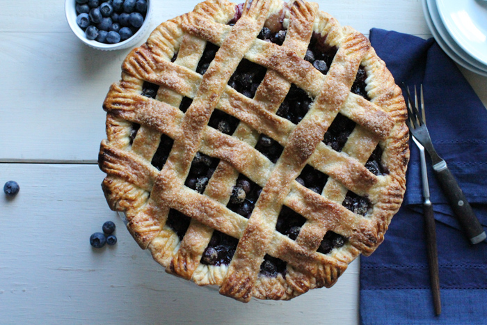 Lattice Top Blueberry Pie • Hip Foodie Mom