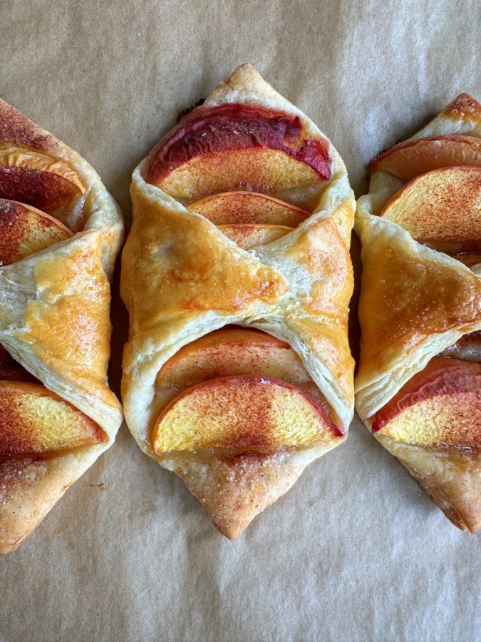 Easy Peach Croissants with Ice Cream • Hip Foodie Mom